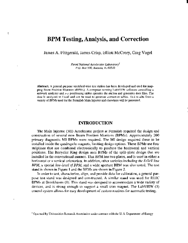 (PDF) BPM testing, analysis, and correction