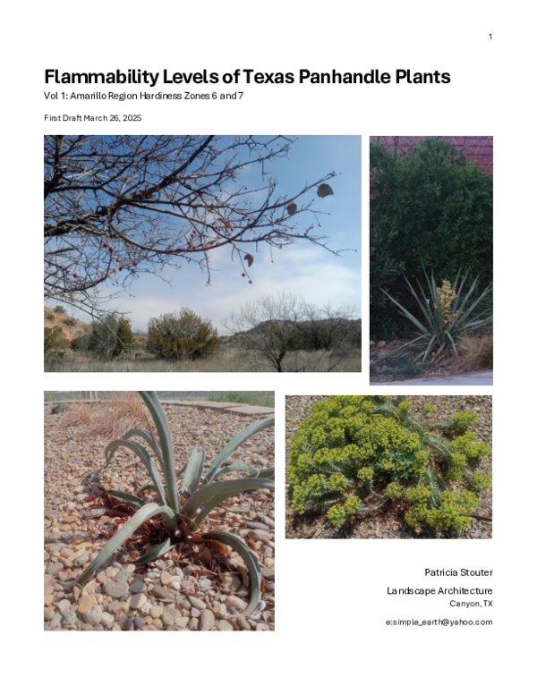 (PDF) Flammability Levels of Texas Panhandle Plants