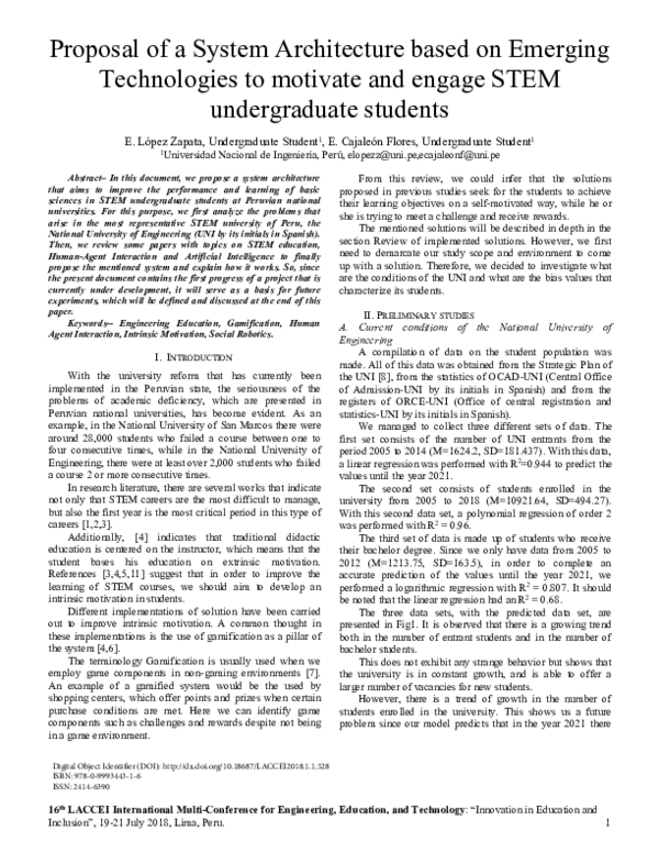 (PDF) Proposal of a System Architecture based on Emerging Technologies ...