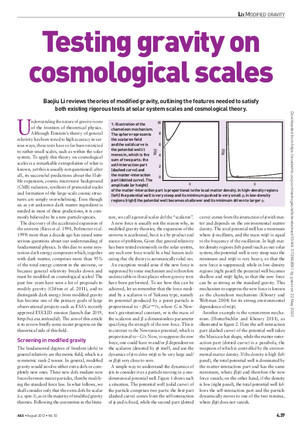 (PDF) Testing gravity on cosmological scales