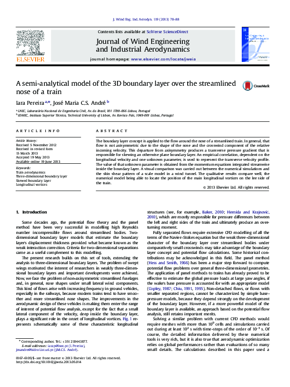 (PDF) A semi-analytical model of the 3D boundary layer over the ...