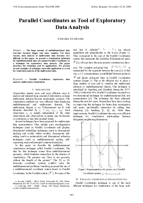(PDF) Parallel Coordinates as Tool of Exploratory Data Analysis