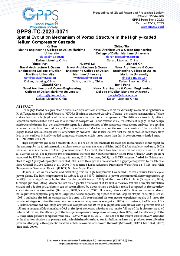 (PDF) Spatial Evolution Mechanism of Vortex Structure in the Highly ...