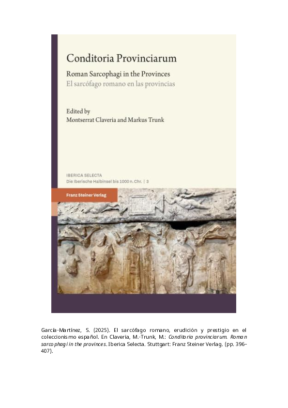 (PDF) El sarcófago romano, erudición y prestigio en el coleccionismo ...