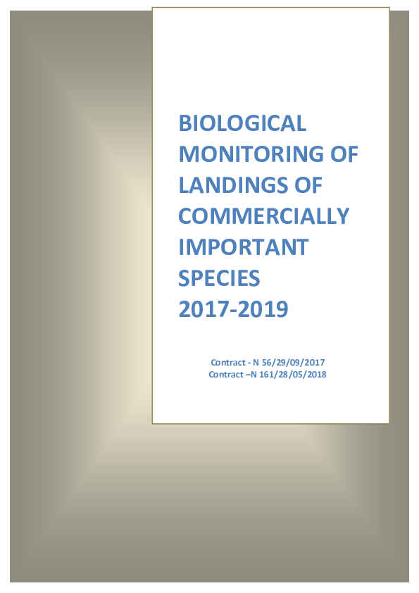 (PDF) Biological Monitoring of Landings of Commercially Important Species