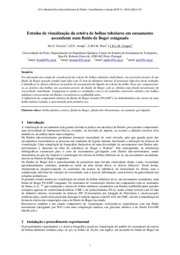 (PDF) Estudos de visualização da esteira de bolhas tubulares em ...
