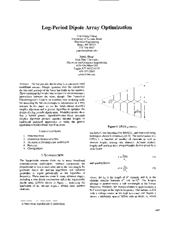 (PDF) Log-period dipole array optimization
