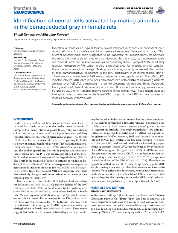 (PDF) Identification of neural cells activated by mating stimulus in ...
