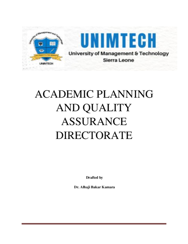 (PDF) Quality Assurance Policy 3