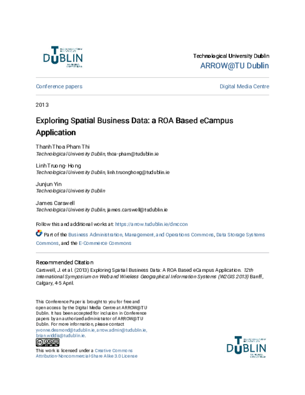 (PDF) Exploring Spatial Business Data: A ROA Based eCampus Application