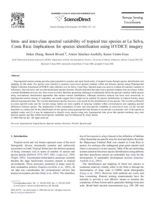 (PDF) Intra- and inter-class spectral variability of tropical tree ...