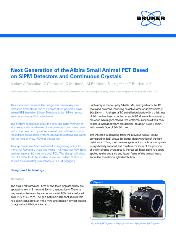 (PDF) Next generation of the Albira small animal PET based on high ...