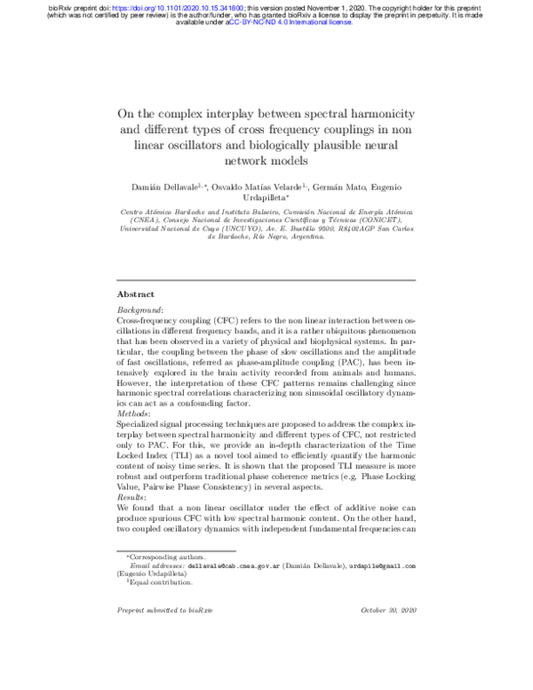 (PDF) Complex interplay between spectral harmonicity and different ...