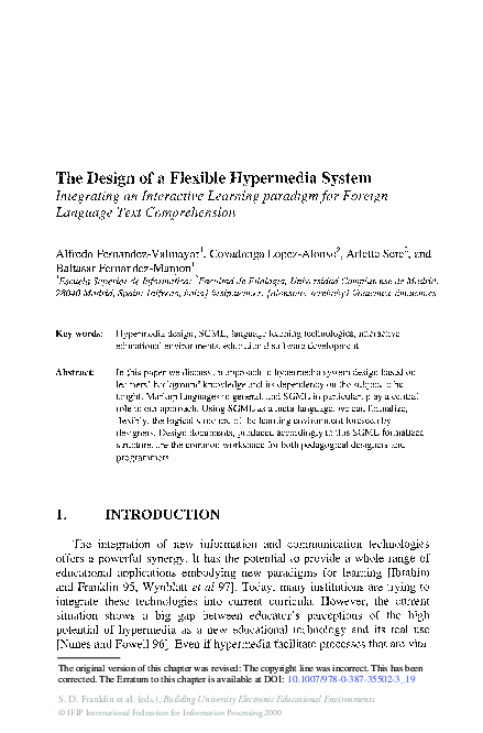 (PDF) The Design of a Flexible Hypermedia System