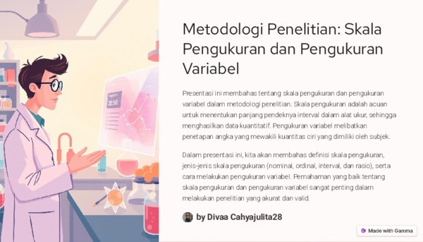 (PDF) Metodologi Penelitian: Skala Pengukuran dan Pengukuran Variabel ...