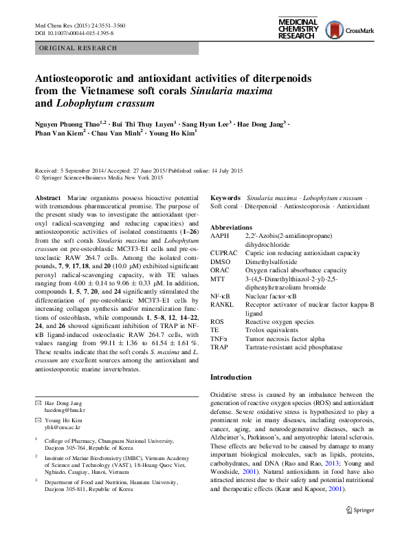 (PDF) Antiosteoporotic and antioxidant activities of diterpenoids from ...