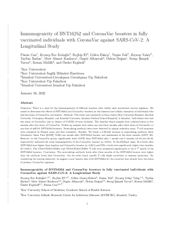(PDF) Immunogenicity of BNT162b2 and CoronaVac boosters in fully ...
