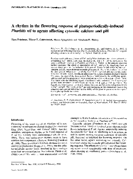 (PDF) A rhythm in the flowering response of photoperiodically-induced ...