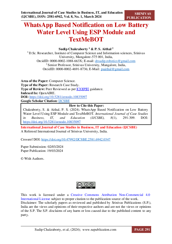 (PDF) WhatsApp Based Notification on Low Battery Water Level Using ESP ...