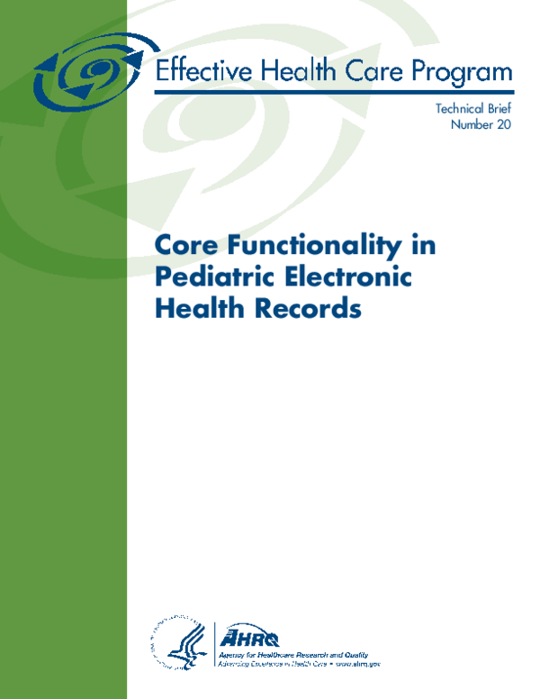 (PDF) Core Functionality in Pediatric Electronic Health Records