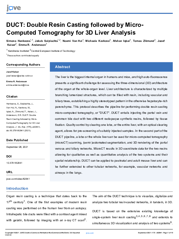 (PDF) DUCT: Double Resin Casting followed by Micro-Computed Tomography ...