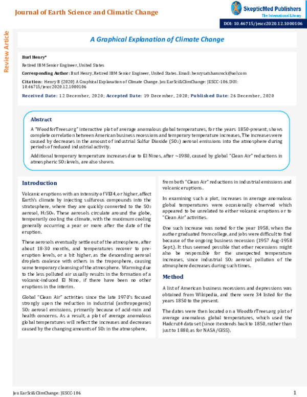 (PDF) A Graphical Explanation of Climate Change