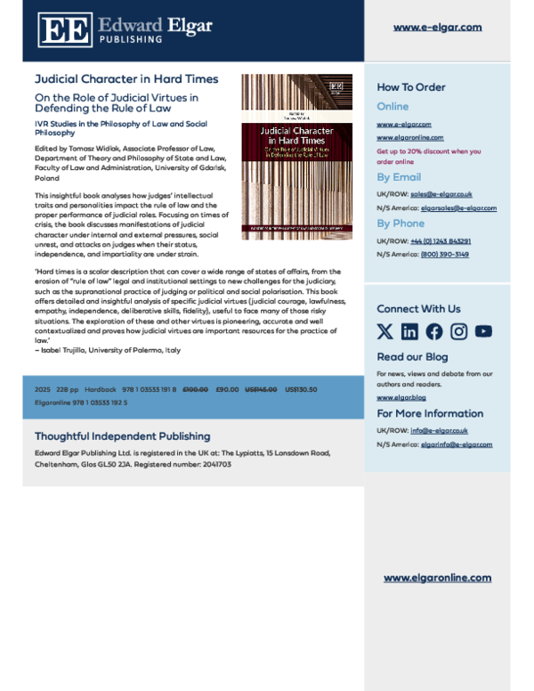 (PDF) Judicial Character in Hard Times