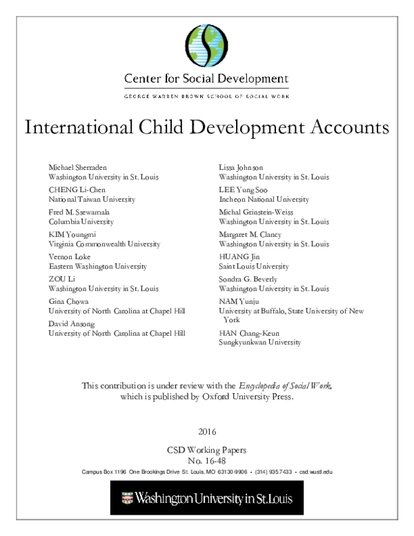 (PDF) International Child Development Accounts