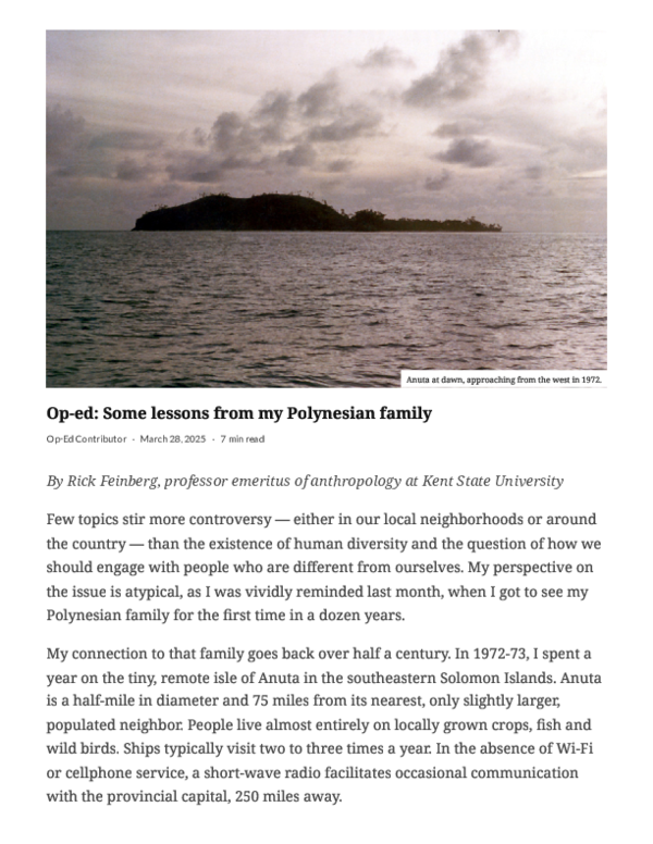 (PDF) Some lessons from my Polynesian family