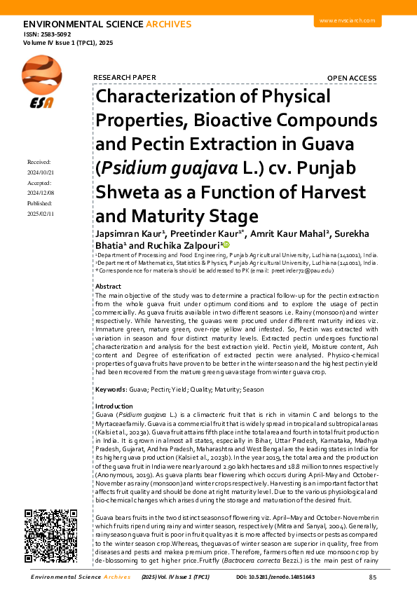 (PDF) Characterization of Physical Properties, Bioactive Compounds and Pectin Extraction in ...