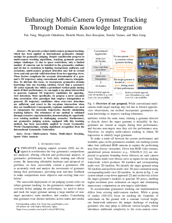 (PDF) Enhancing Multi-Camera Gymnast Tracking Through Domain Knowledge ...
