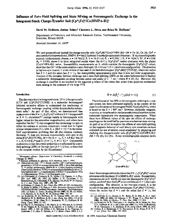 (PDF) Influence of Zero-Field Splitting and State Mixing on ...