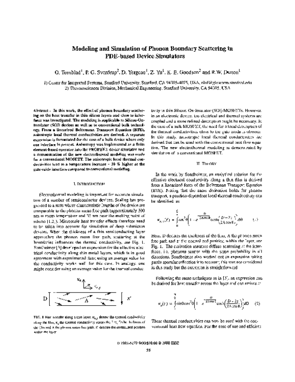(PDF) Modeling and simulation of phonon boundary scattering in PDE-based device simulators