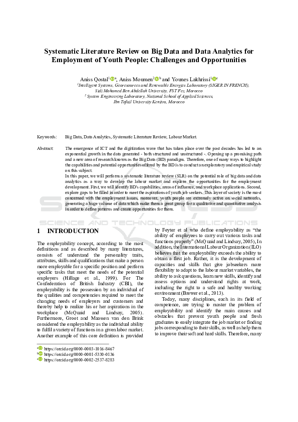 (PDF) Systematic Literature Review on Big Data and Data Analytics for ...