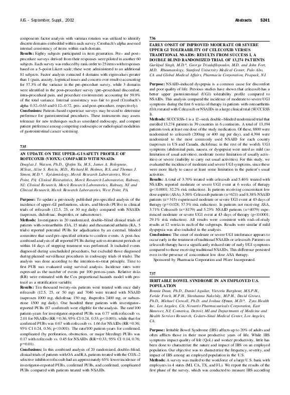 (PDF) An update on the upper-GI safety profile of rofecoxib (VIOXX ...