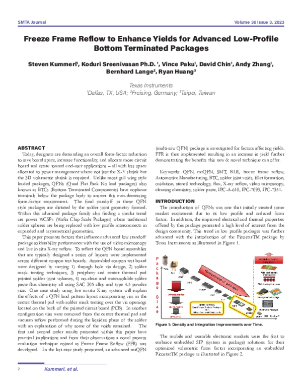 (PDF) Freeze Frame Reflow to Enhance Yields for Advanced Low-Profile ...