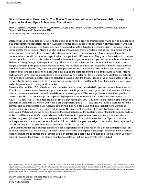 (PDF) Biceps Tenodesis