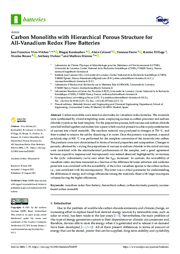 (PDF) Carbon Monoliths with Hierarchical Porous Structure for All ...