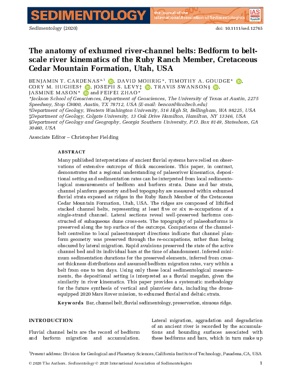 (PDF) The anatomy of exhumed river‐channel belts: Bedform to belt‐scale ...