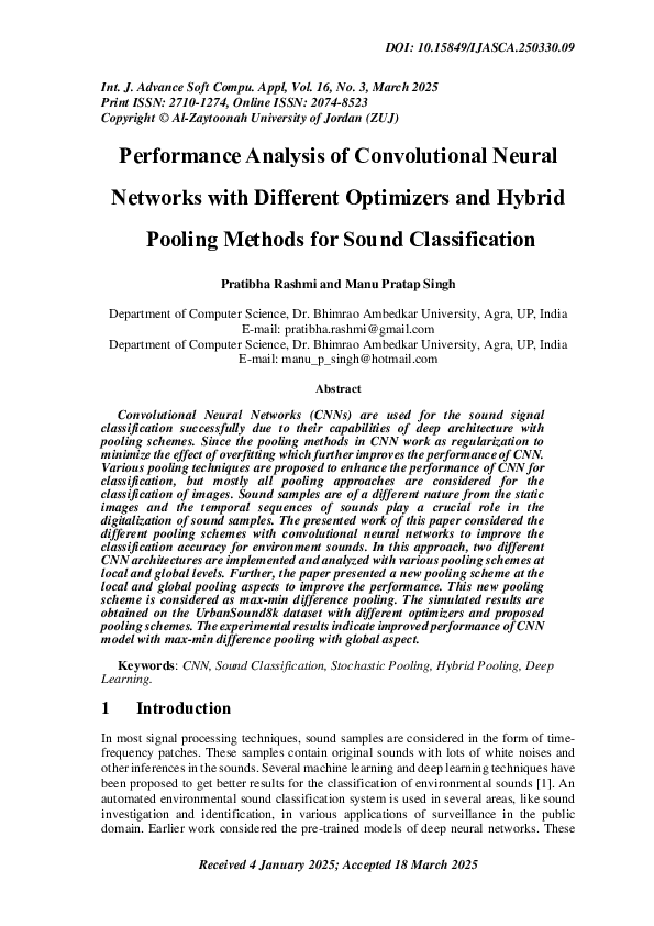 (PDF) Performance Analysis of Convolutional Neural Networks with ...