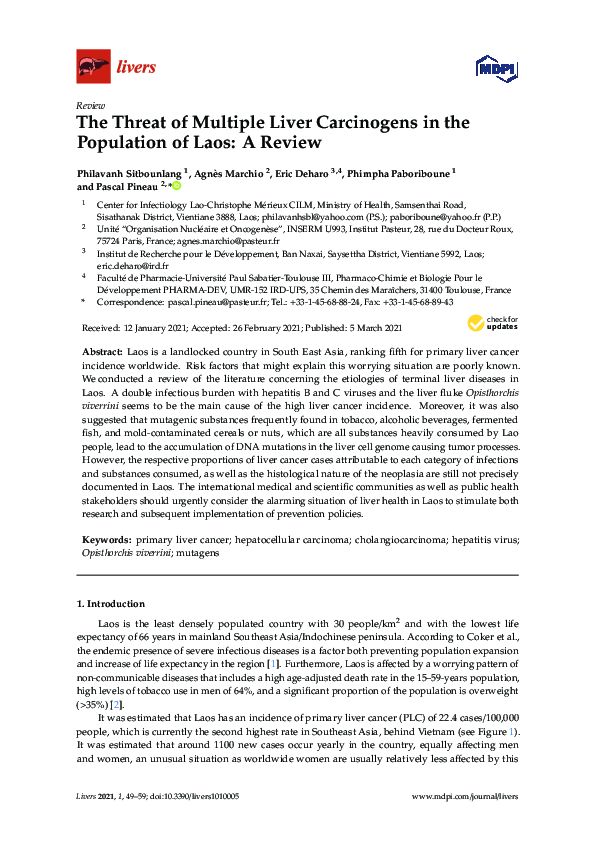 (PDF) The Threat of Multiple Liver Carcinogens in the Population of ...