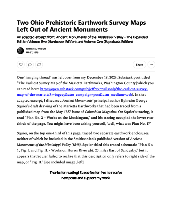 (PDF) Two Ohio Prehistoric Earthwork Survey Maps Left Out of Ancient ...