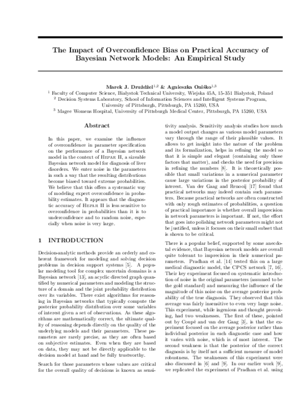(PDF) The impact of overconfidence bias on practical accuracy of Bayesian network models: An ...