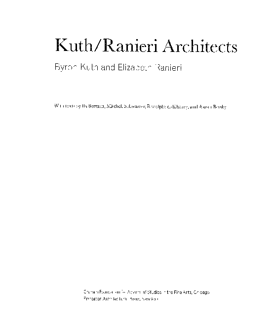 (PDF) Kuth/Ranieri Architects