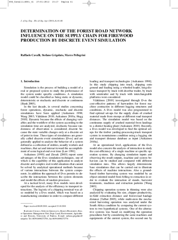 (PDF) Determination of the Forest Road Network Influence on the Supply ...