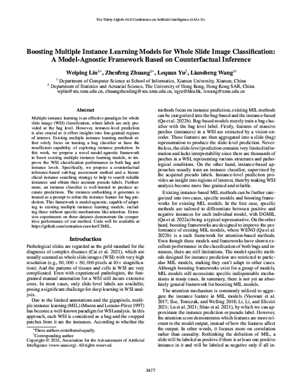 (PDF) Boosting Multiple Instance Learning Models for Whole Slide Image Classification: A Model ...
