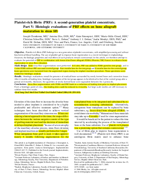 (PDF) Platelet-rich fibrin (PRF): A second-generation platelet ...