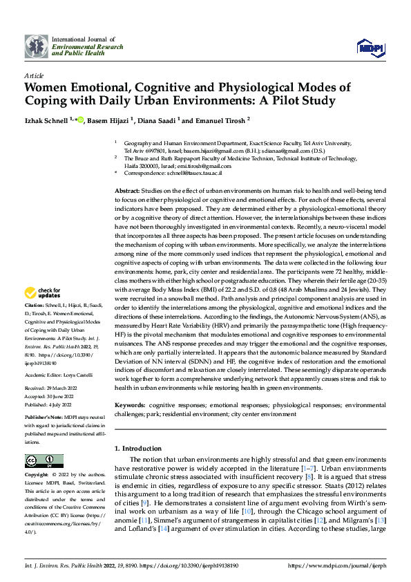 (PDF) Women Emotional, Cognitive and Physiological Modes of Coping with ...