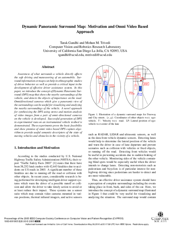 (PDF) Dynamic Panoramic Surround Map: Motivation and Omni Video Based ...