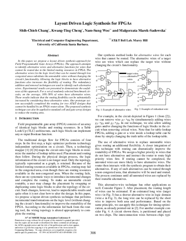 (PDF) Layout driven logic synthesis for FPGAs